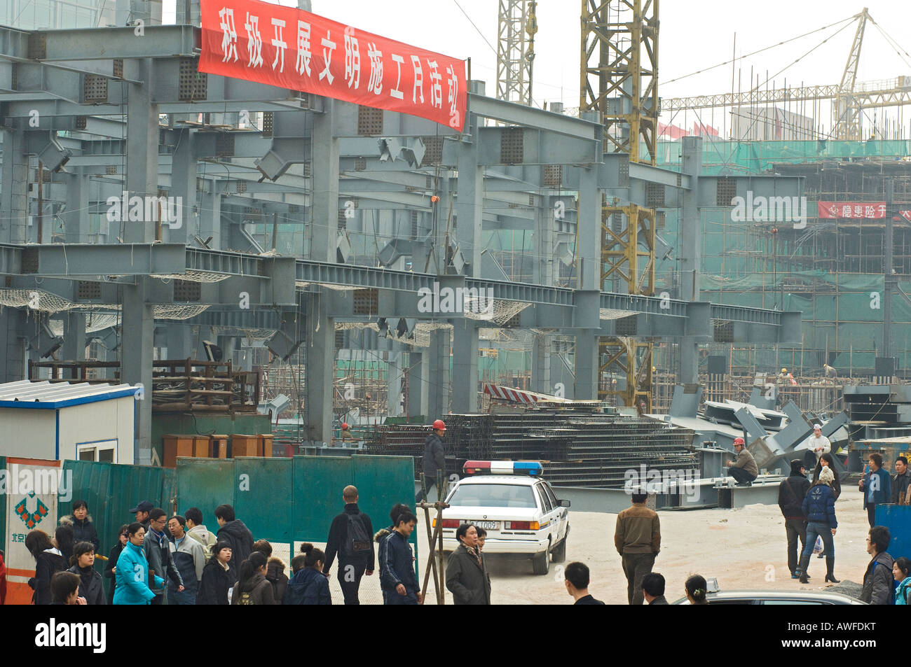 A construction site in central Beijing. Dust from these projects is ...