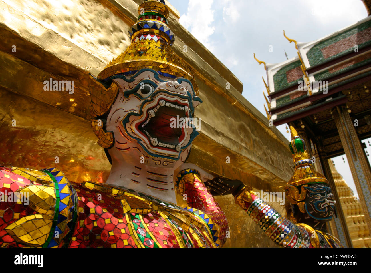 The statue of Demon (Yaksha), character from the Ramakien epic at ...