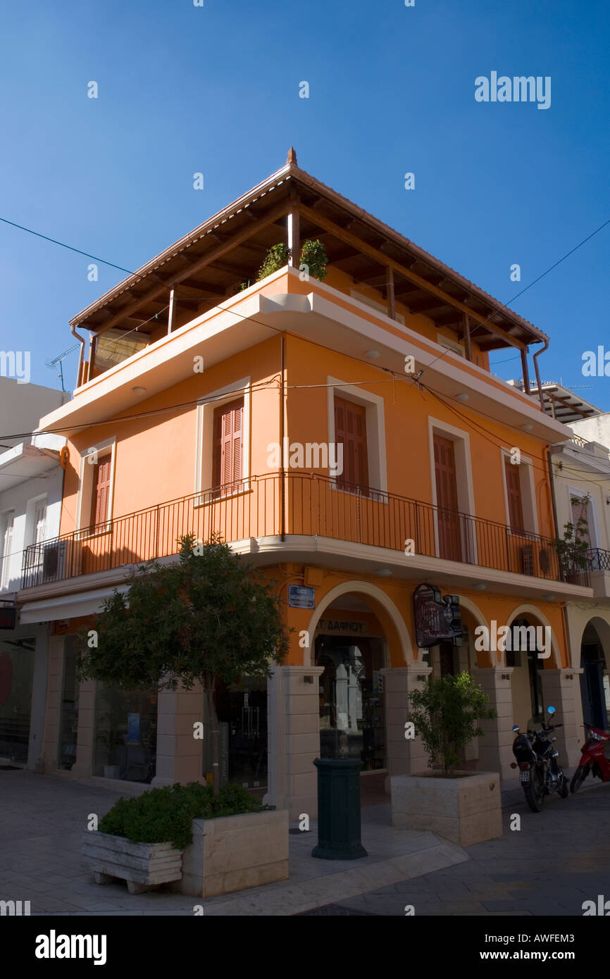 Greek Street, Zakynthos Town, Greece Stock Photo - Alamy
