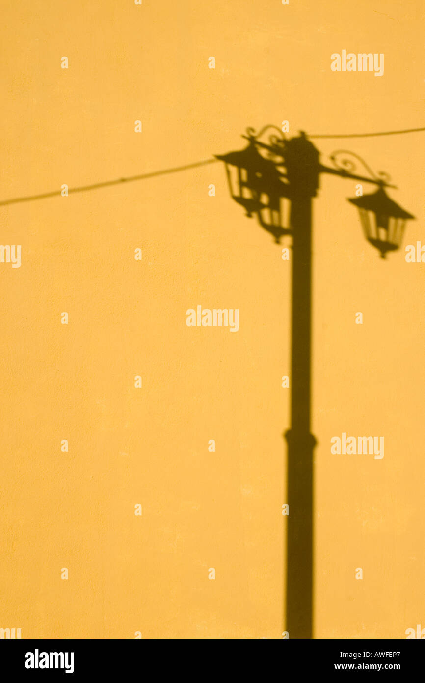 Lamp Post Shadow, Greece Stock Photo - Alamy