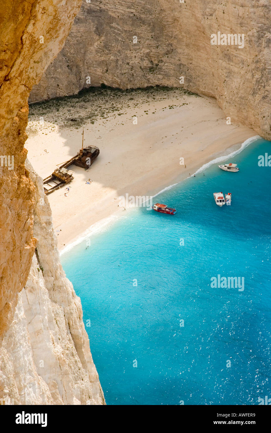 Shipwreck Cove, Zakynthos, Greece Stock Photo - Alamy