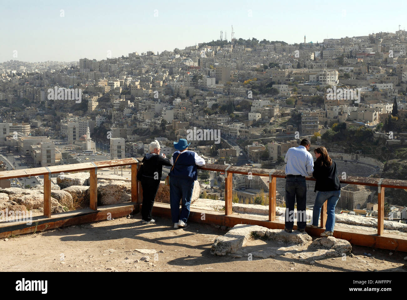 View from Citadel Hill, Jebel al-Qala, Amman, Jordan Stock Photo - Alamy