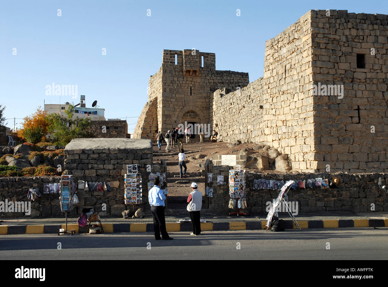 Entrance to the desert castle Qasr Azraq, Jordan Stock Photo - Alamy