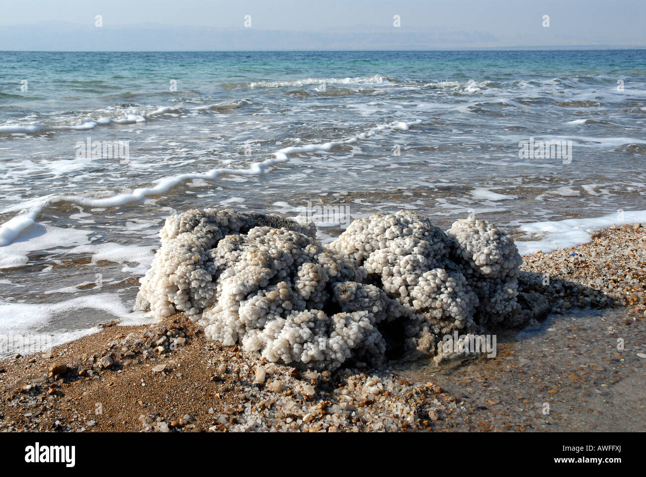 Salt formation at the east bank of the Dead Sea, Jordan Stock Photo - Alamy