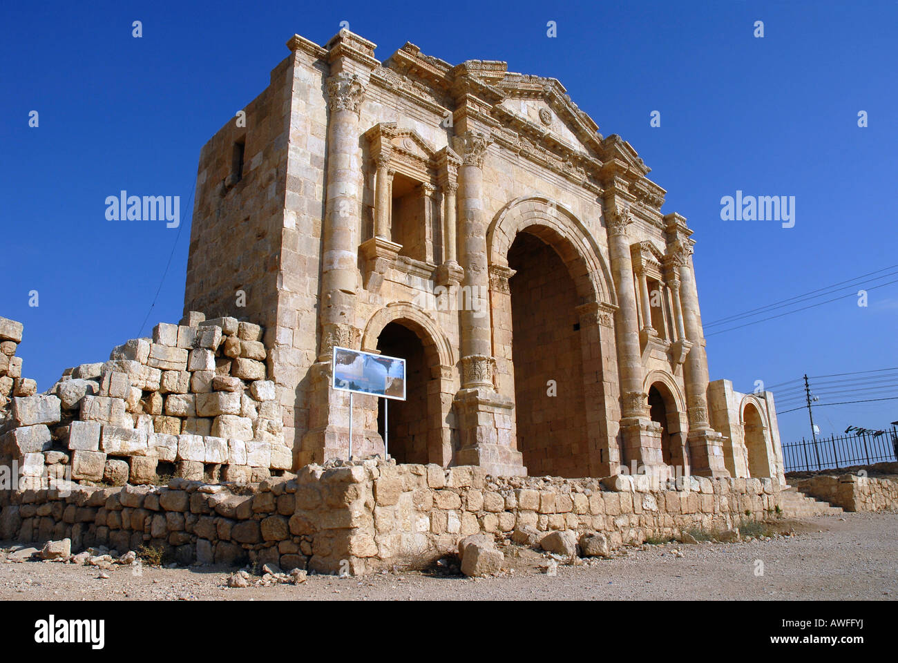 South Gate of Jerash, the ancient Gerasa, Jordan Stock Photo - Alamy