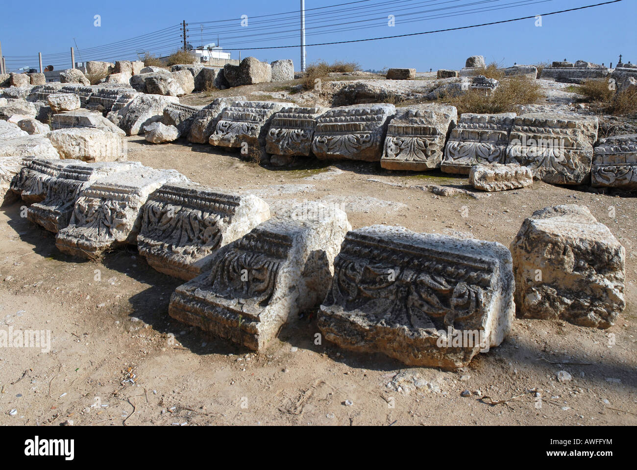 Excavations in Jerash, the ancient Gerasa, Jordan Stock Photo - Alamy