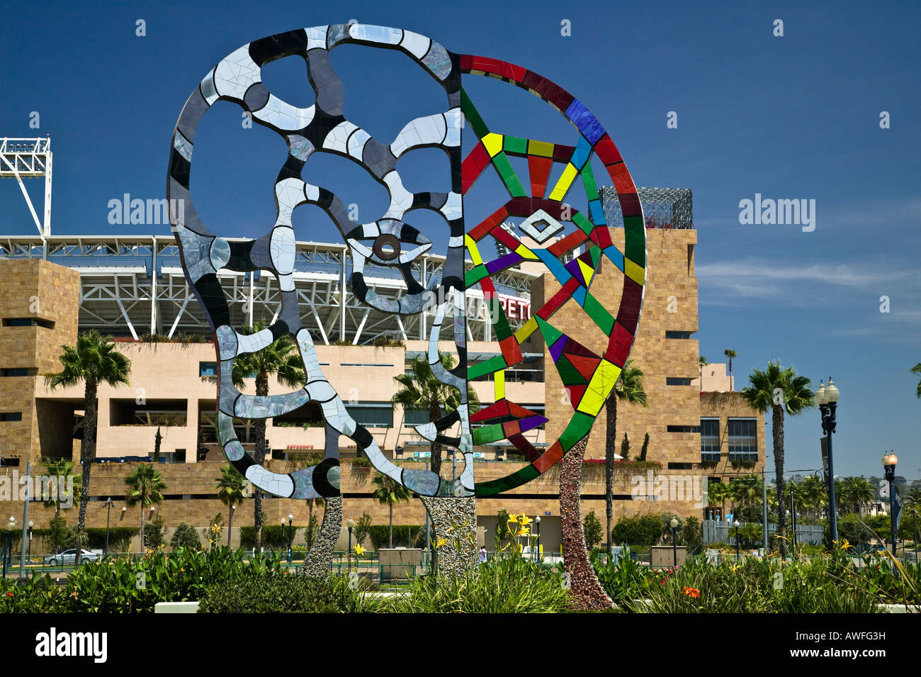 Petco baseball stadium seen through art San Diego, Padres California ...