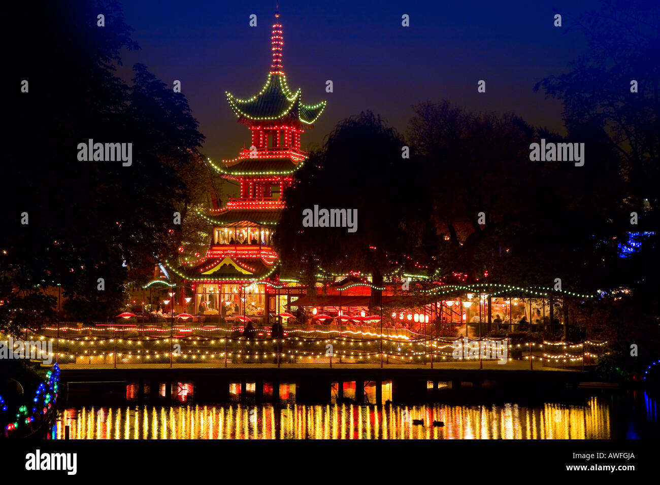 Chinese pavilion tivoli gardens copenhagen hi-res stock photography and ...