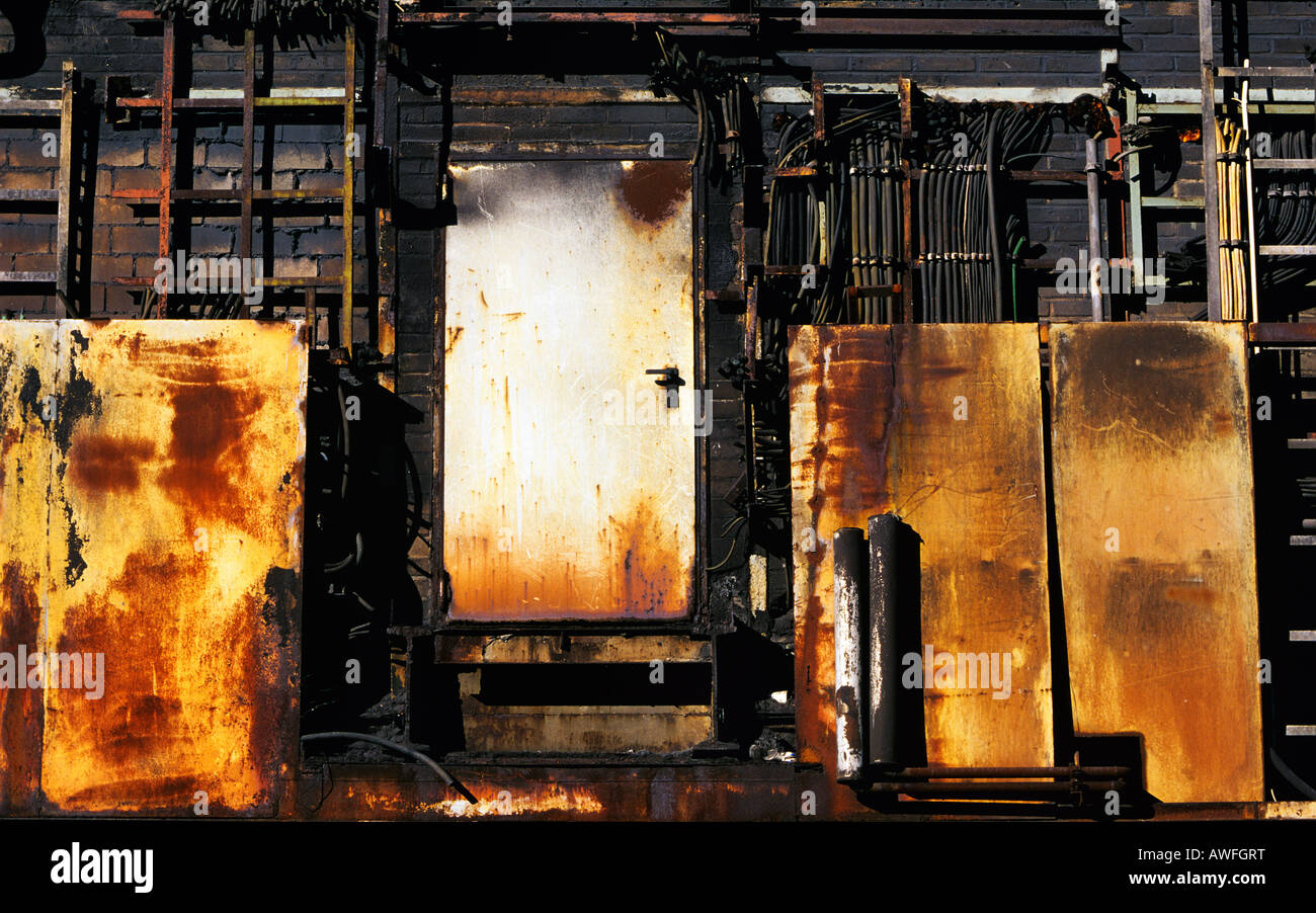 Fire damage at an industrial plant, Germany, Europe Stock Photo - Alamy