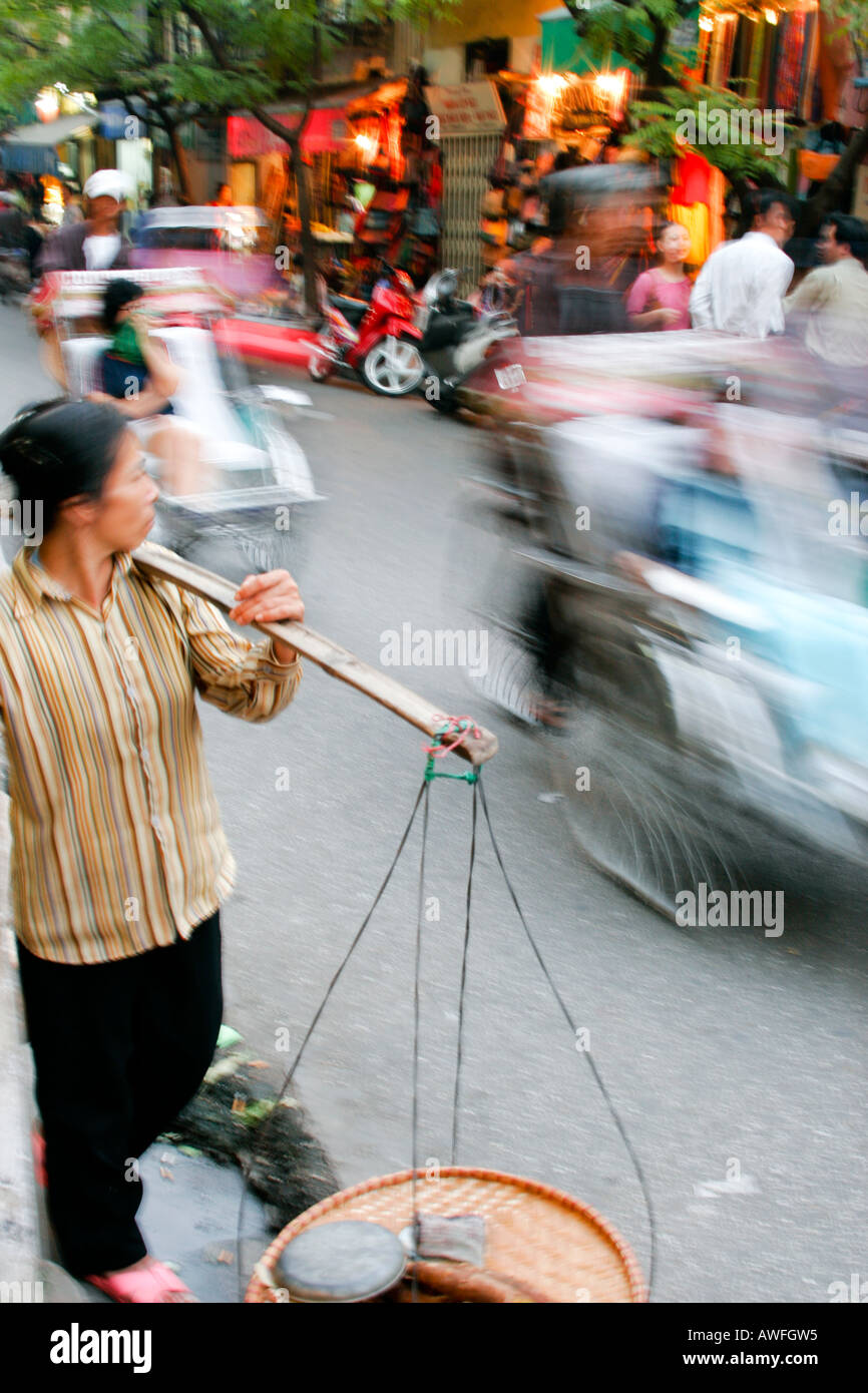 Busy Hanoi street Stock Photo - Alamy
