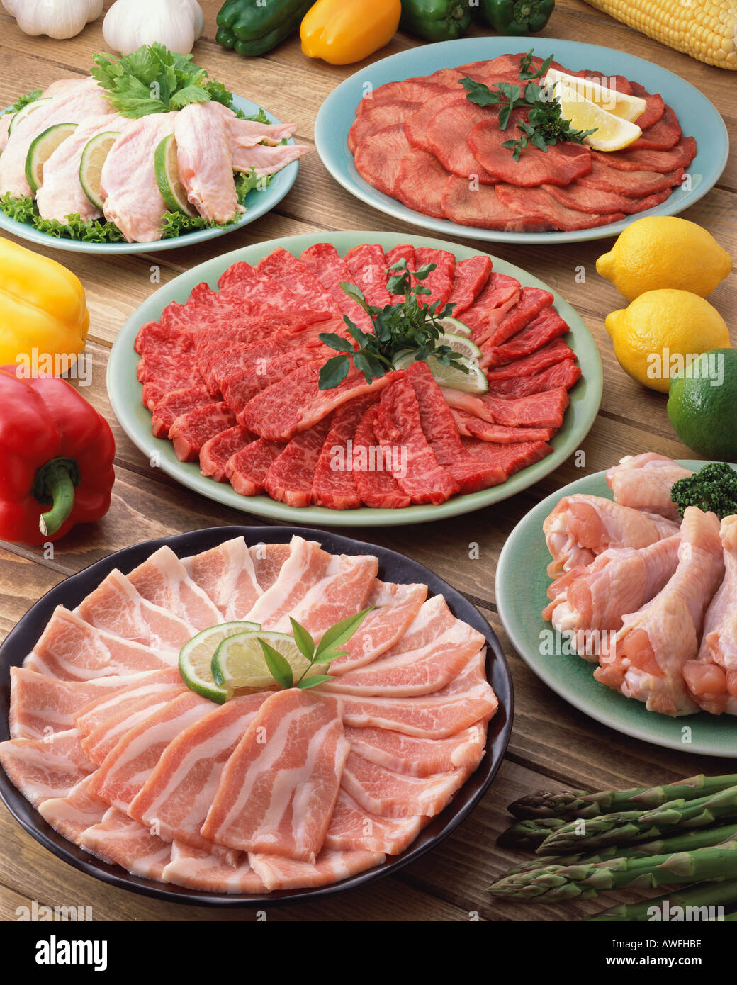 Assorted raw meat poultry hi-res stock photography and images - Alamy