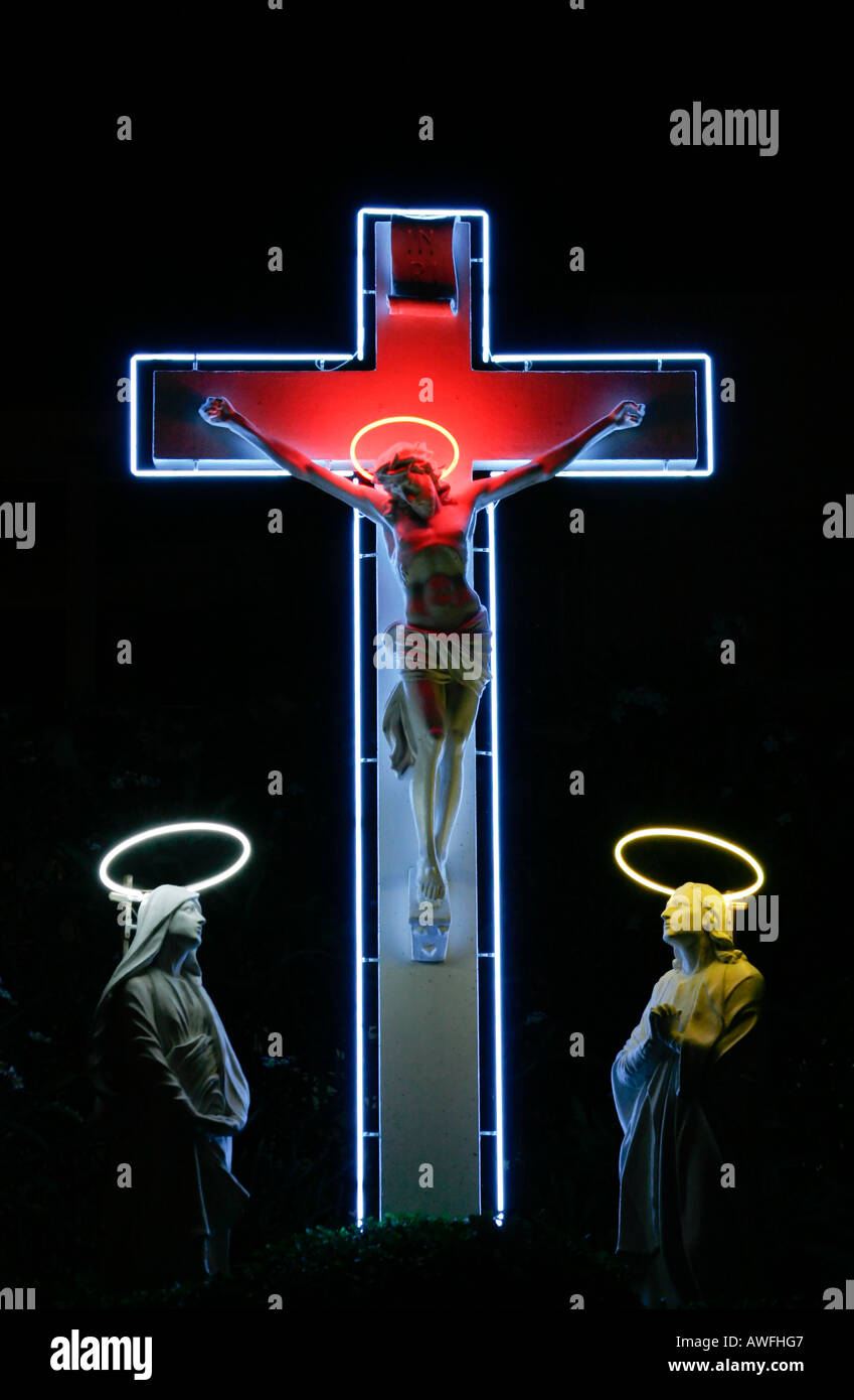 Neon Cross High Resolution Stock Photography and Images - Alamy