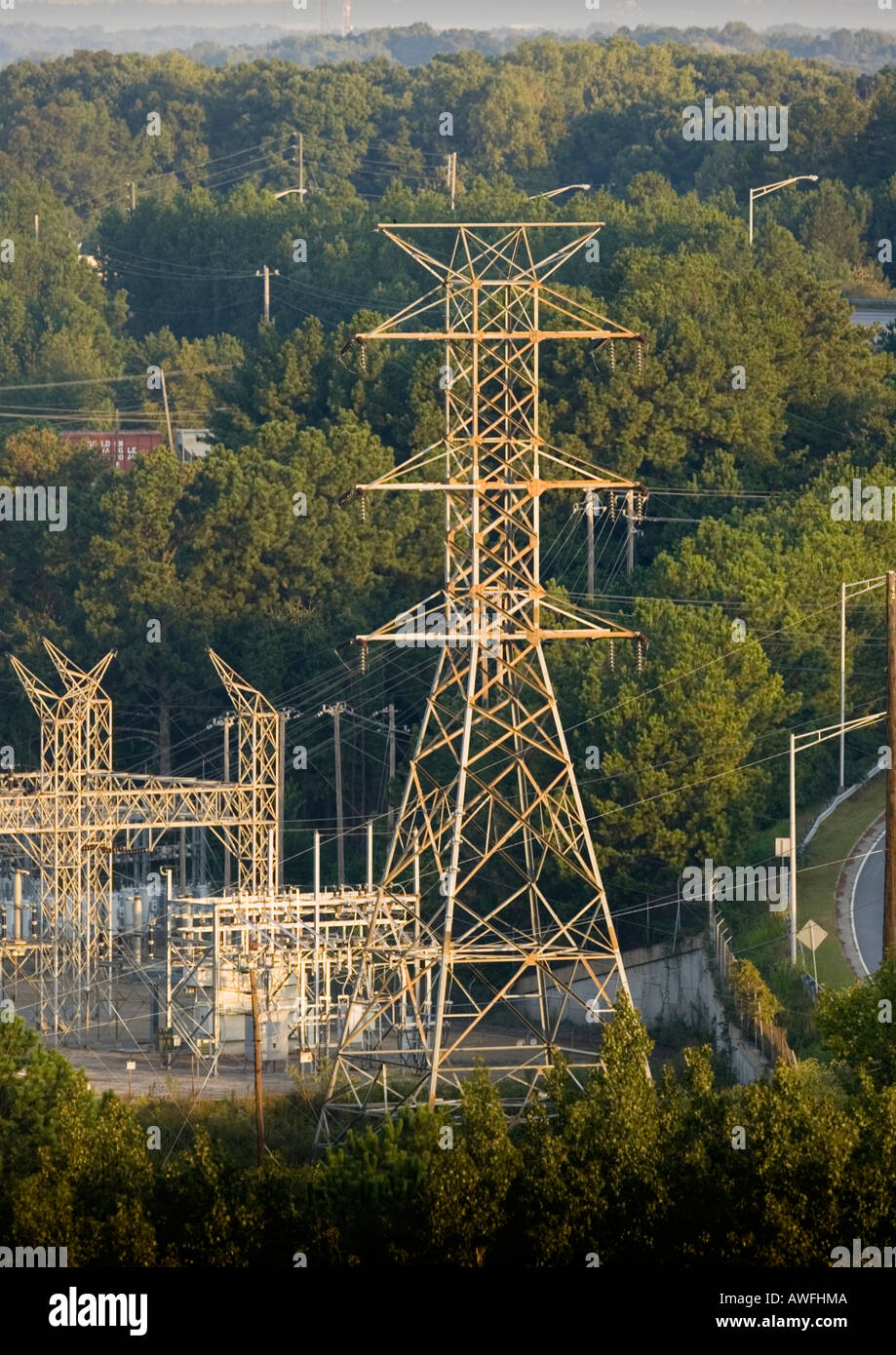 Power station in a rural area Stock Photo - Alamy