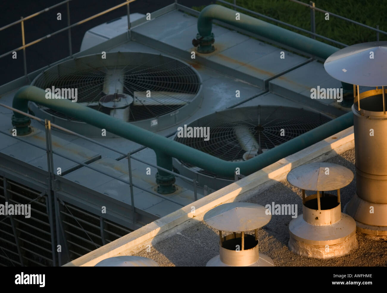 Exhaust fans on top building hi-res stock photography and images - Alamy