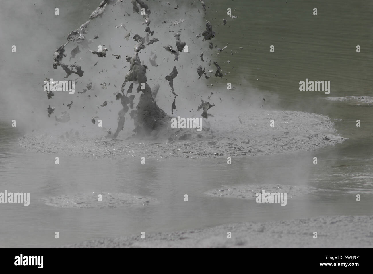 a big bursting bubble in a boiling mudhole Stock Photo - Alamy