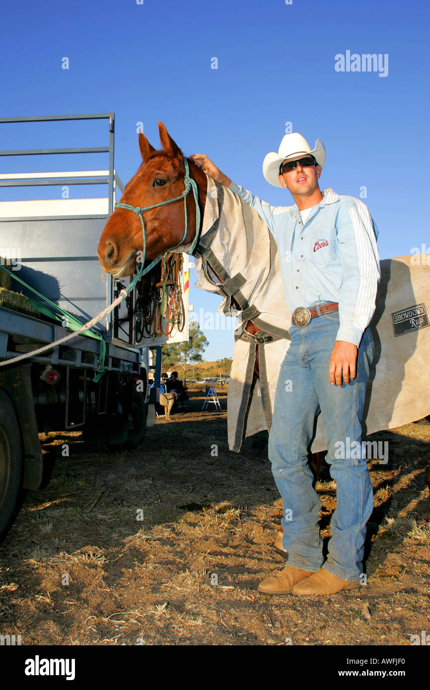 Contender at Mt Isa rodeo Stock Photo - Alamy