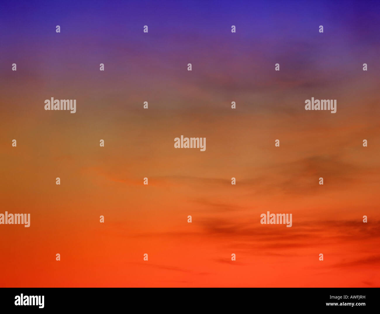 Glowing evening sky Stock Photo - Alamy