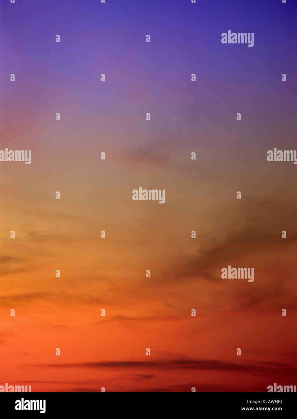 Glowing evening sky Stock Photo - Alamy