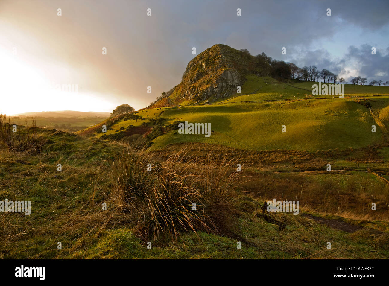 Loudoun HIll, a volcanic plug, in Ayrshire, Scotland, The site of ...