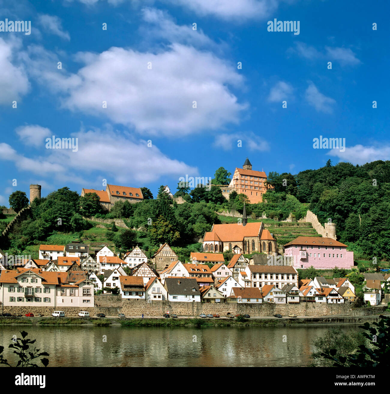 Hirschhorn castle near neckar river hi-res stock photography and images ...