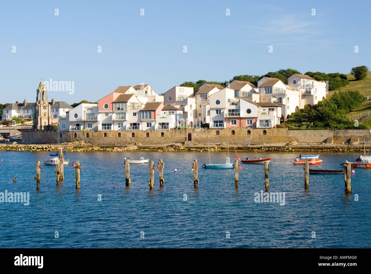 The Old Pier in Swanage Dorset Stock Photo - Alamy