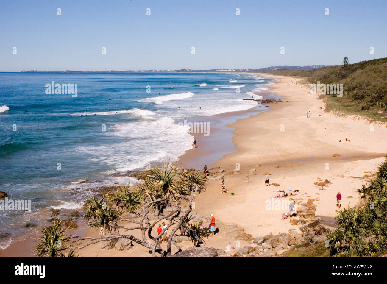 Stock photograph of the unspoilt beach from Point Arkwright Sunshine ...