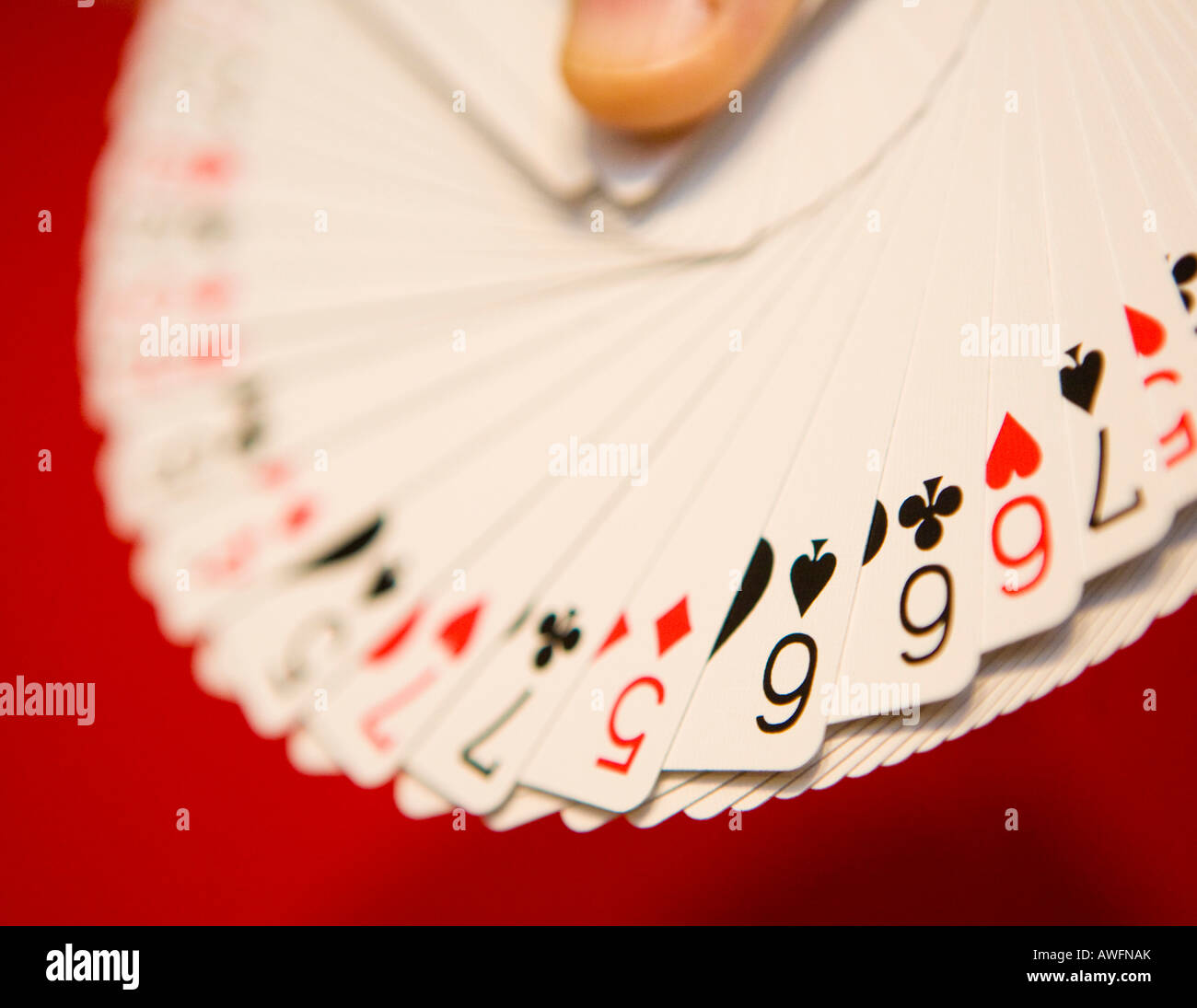 Cards fanned out Stock Photo - Alamy