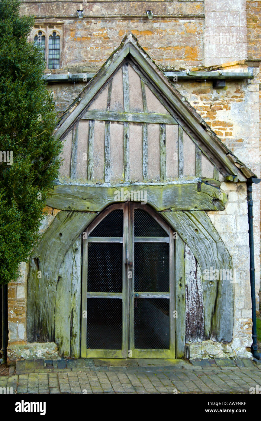 Entrance to Marston Trussell Church Stock Photo - Alamy