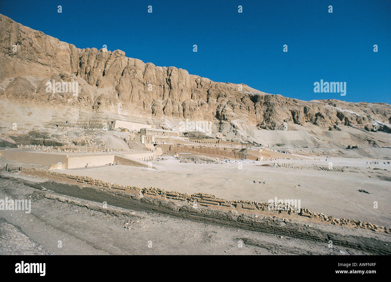 The Temple of Queen Hatshepsut at Deir al Bahri near the Valley of the ...