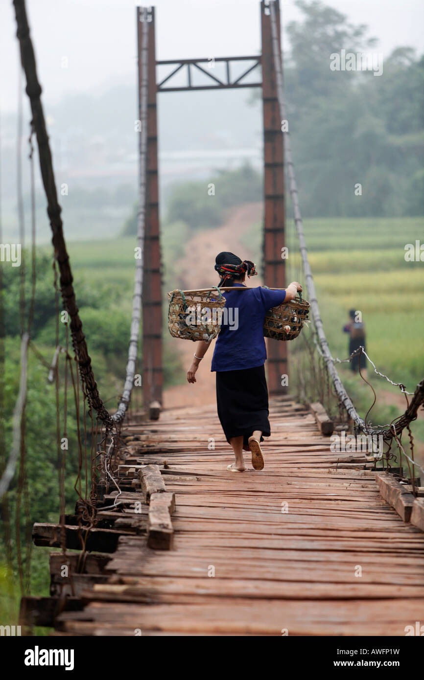 Suspension bridge between Yen Chau and Chien Koy in the North ... Suspension bridge between Yen Chau and Chien Koy in the North ...