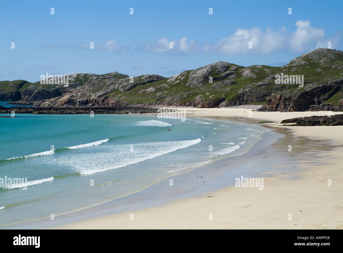 dh Northwest coast beach scene OLDSHOREMORE BAY SUTHERLAND SCOTLAND ...