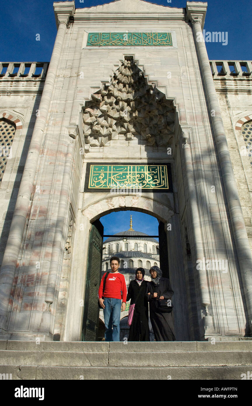 The entrance of the Blue Mosque in Istanbul, Turkey Stock Photo - Alamy