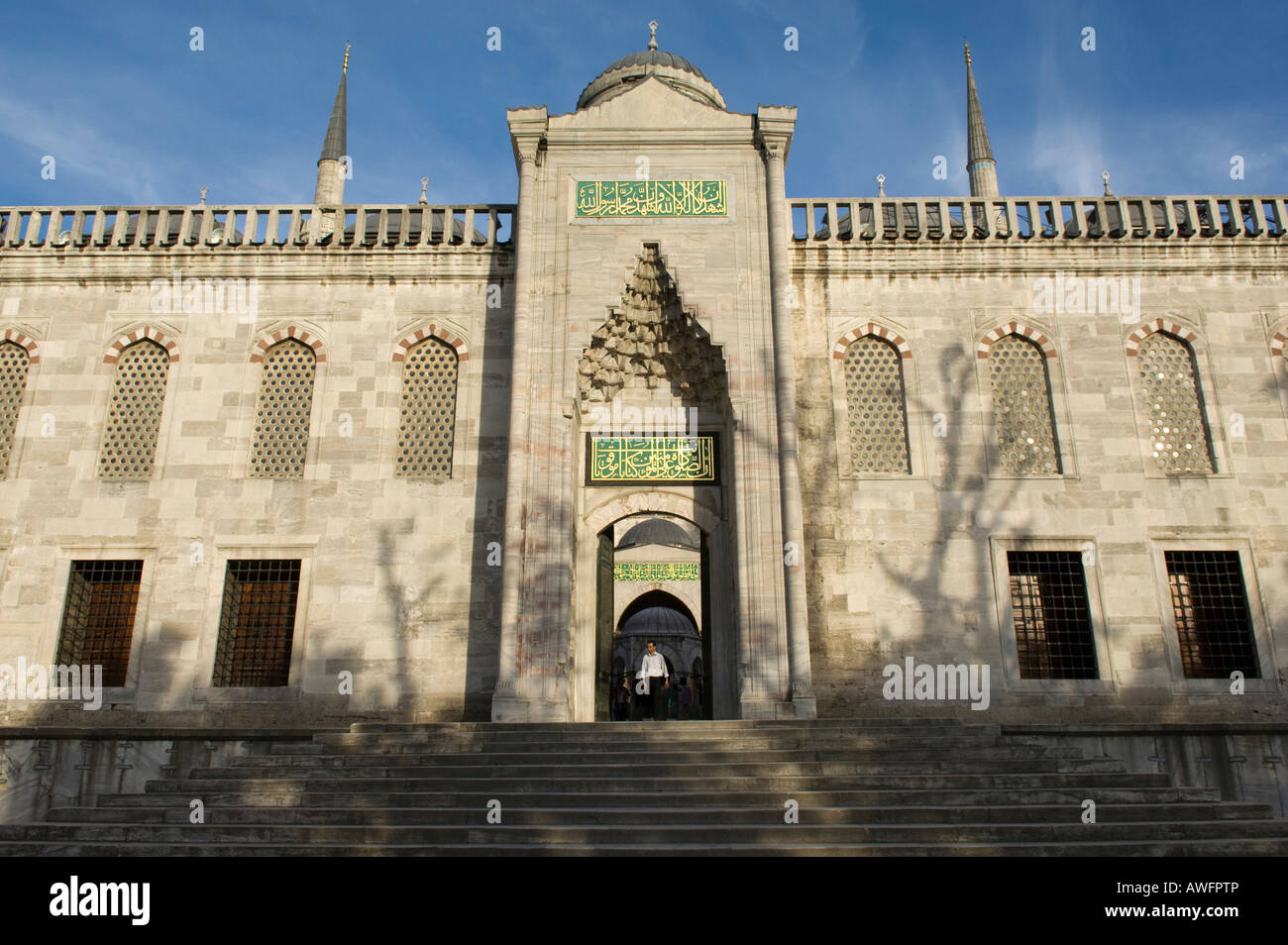 The entrance of the Blue Mosque in Istanbul, Turkey Stock Photo - Alamy