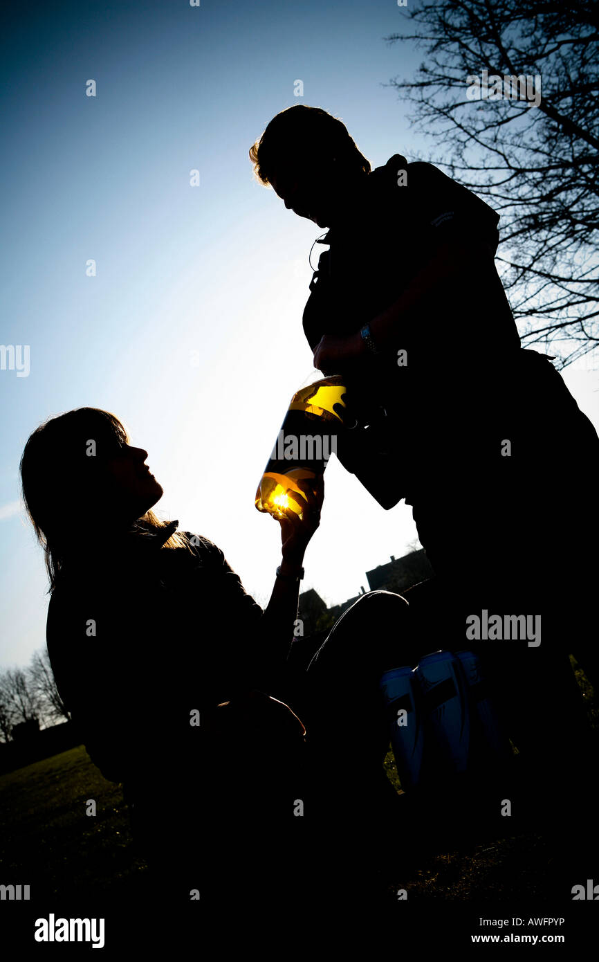 Underage child drinking alcohol hi-res stock photography and images - Alamy