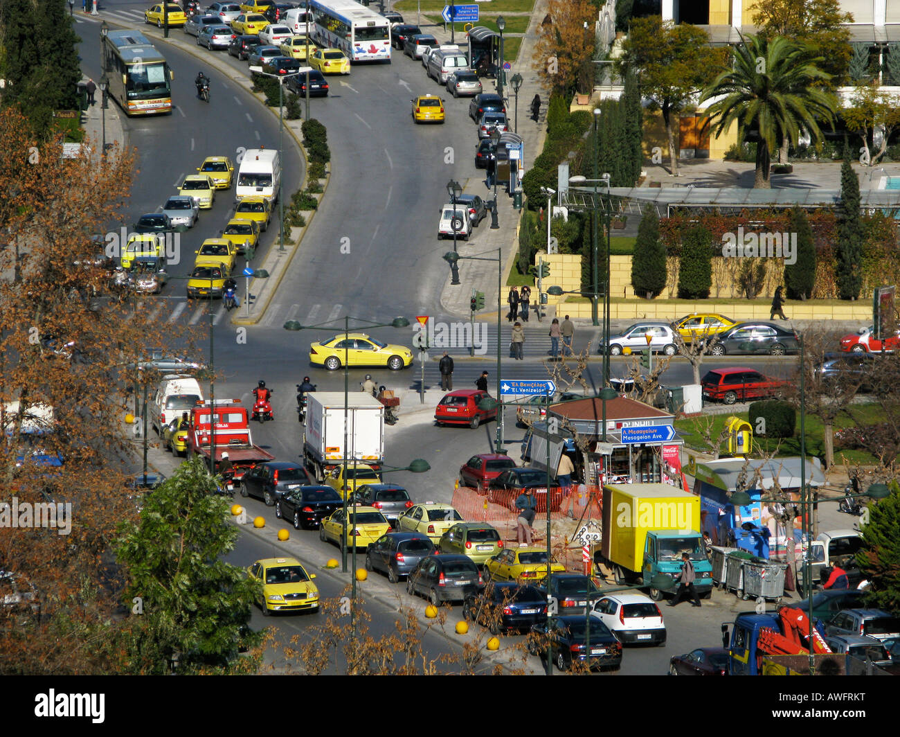 Centre of Athens traffic Stock Photo - Alamy