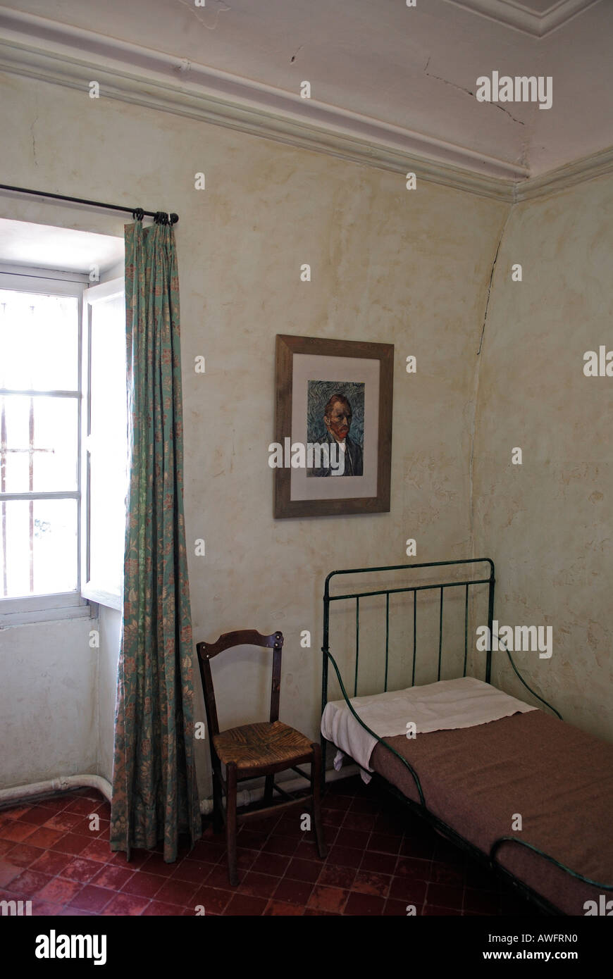 reconstruction of Vincent Van Gogh's room in the asylum of St Paul de ...