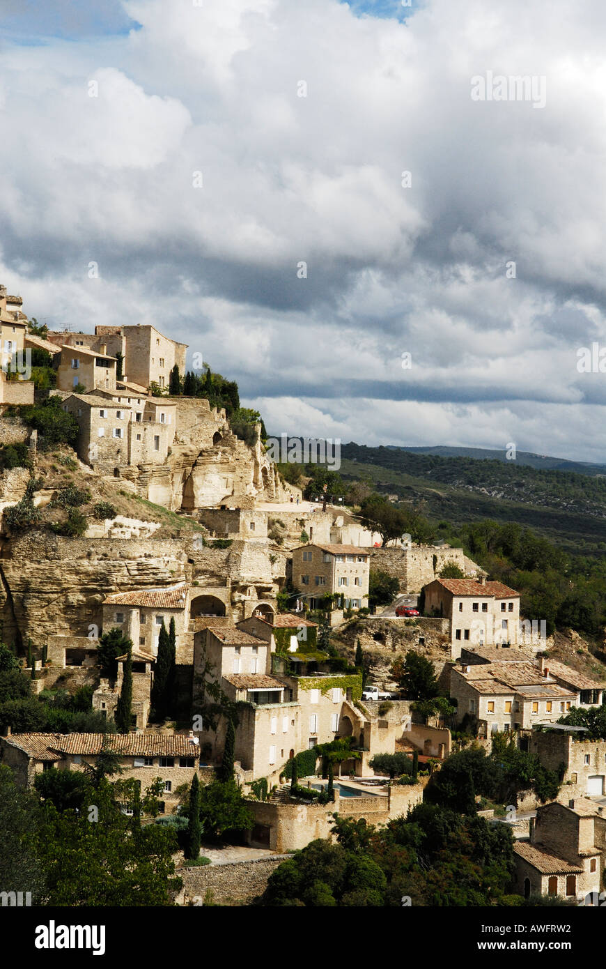 the ancient Village of Gordes in the Luberon, Provence, the South of ...