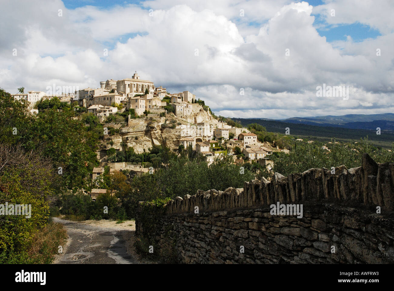 the ancient Village of Gordes in the Luberon, Provence, the South of ...