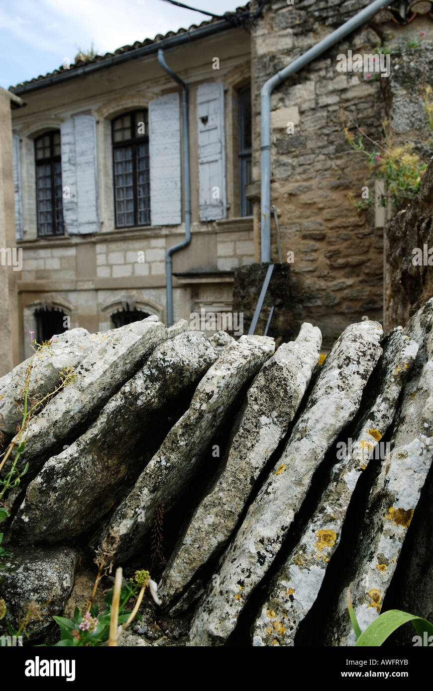 old stone plates for building in front of residential buildings in ...