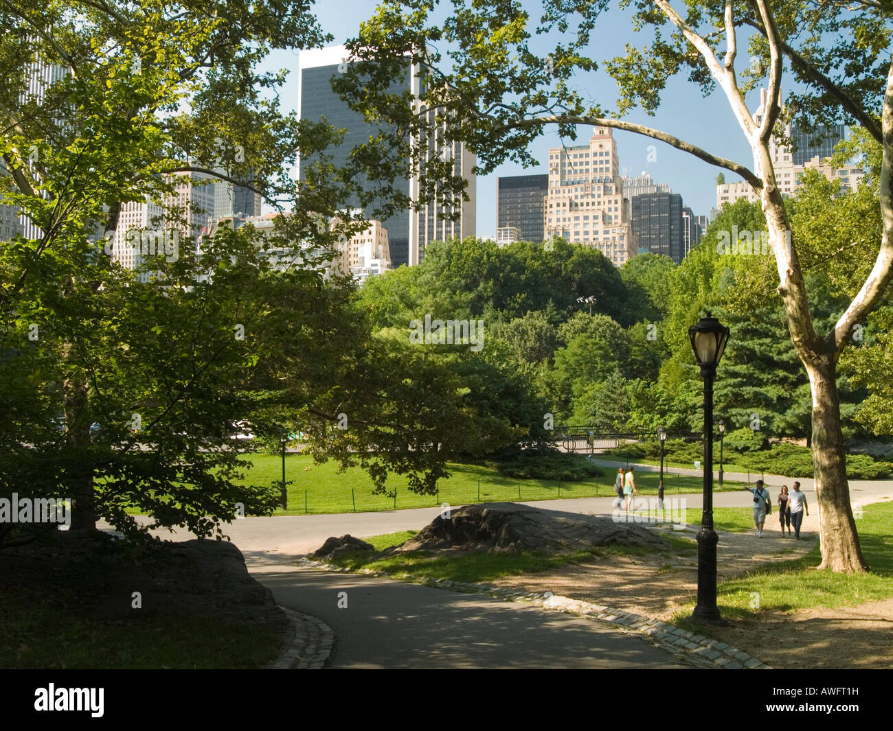 A path through Central Park, New York City USA Stock Photo - Alamy