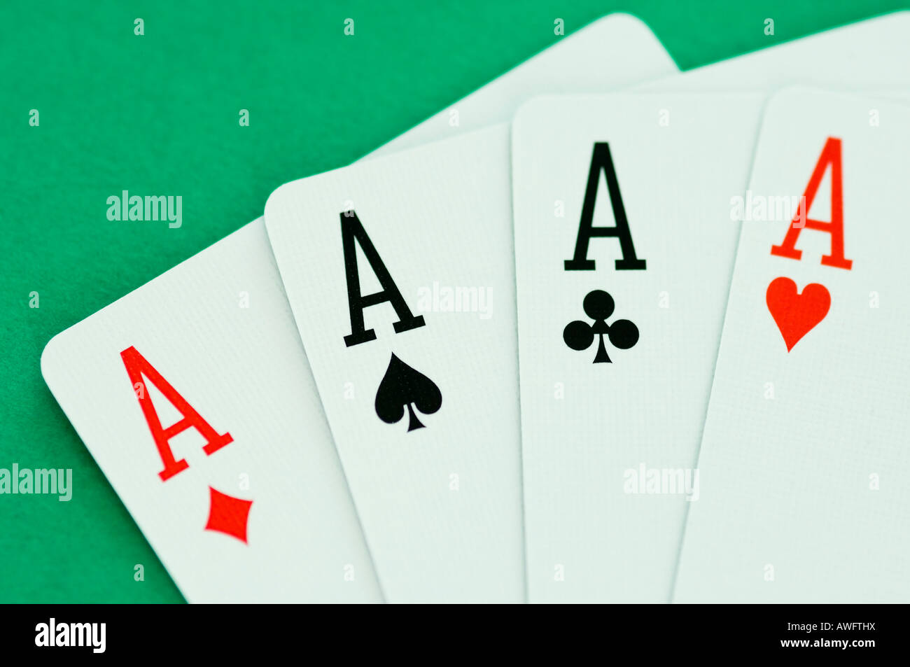 Four aces cards on hi-res stock photography and images - Alamy