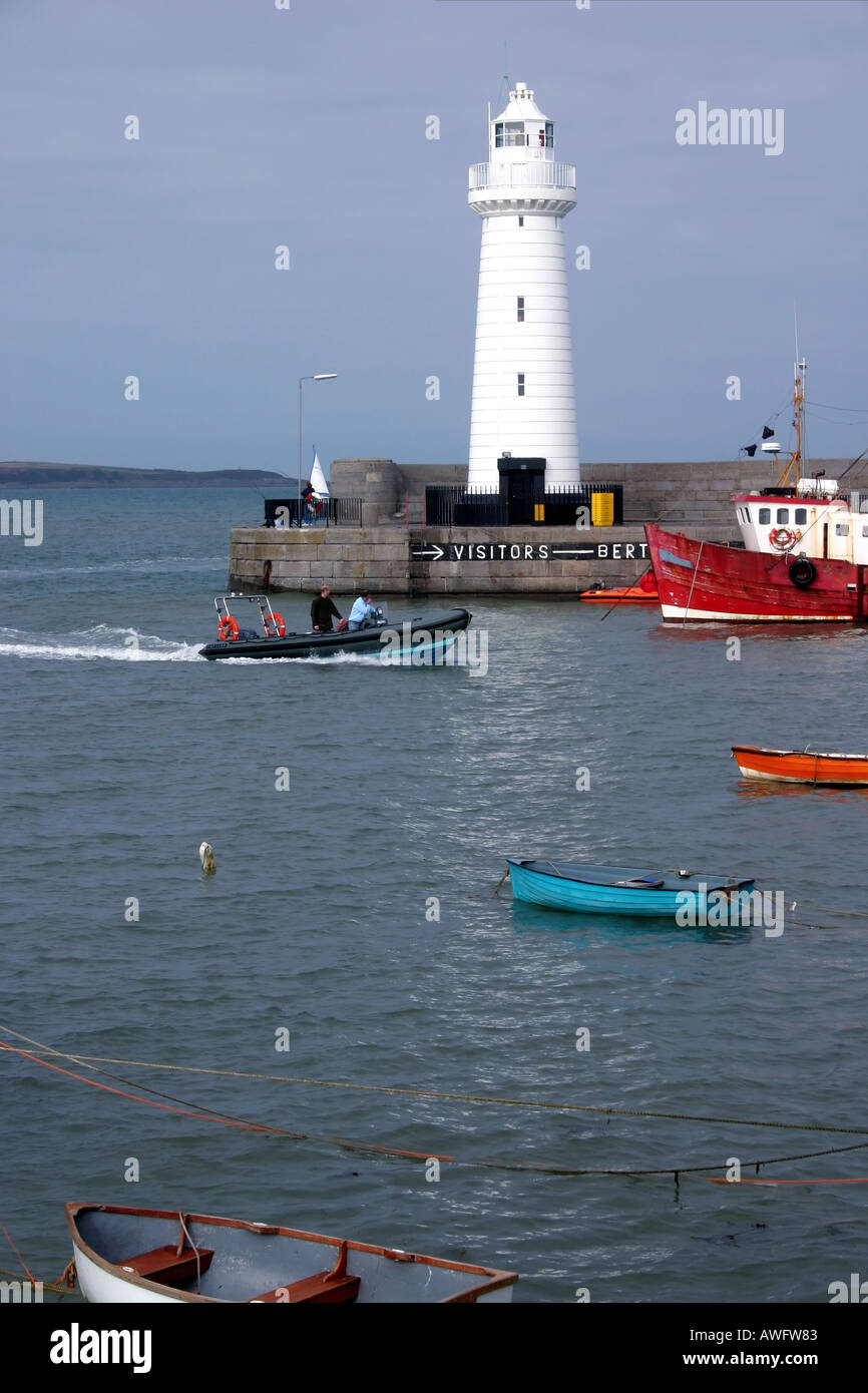 Donaghadee harbour and lighthouse, County Down, Northern Ireland Stock ...