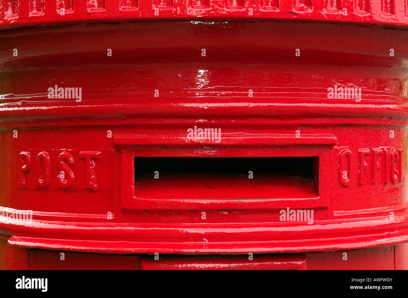 A close up of an old english letter box Stock Photo - Alamy