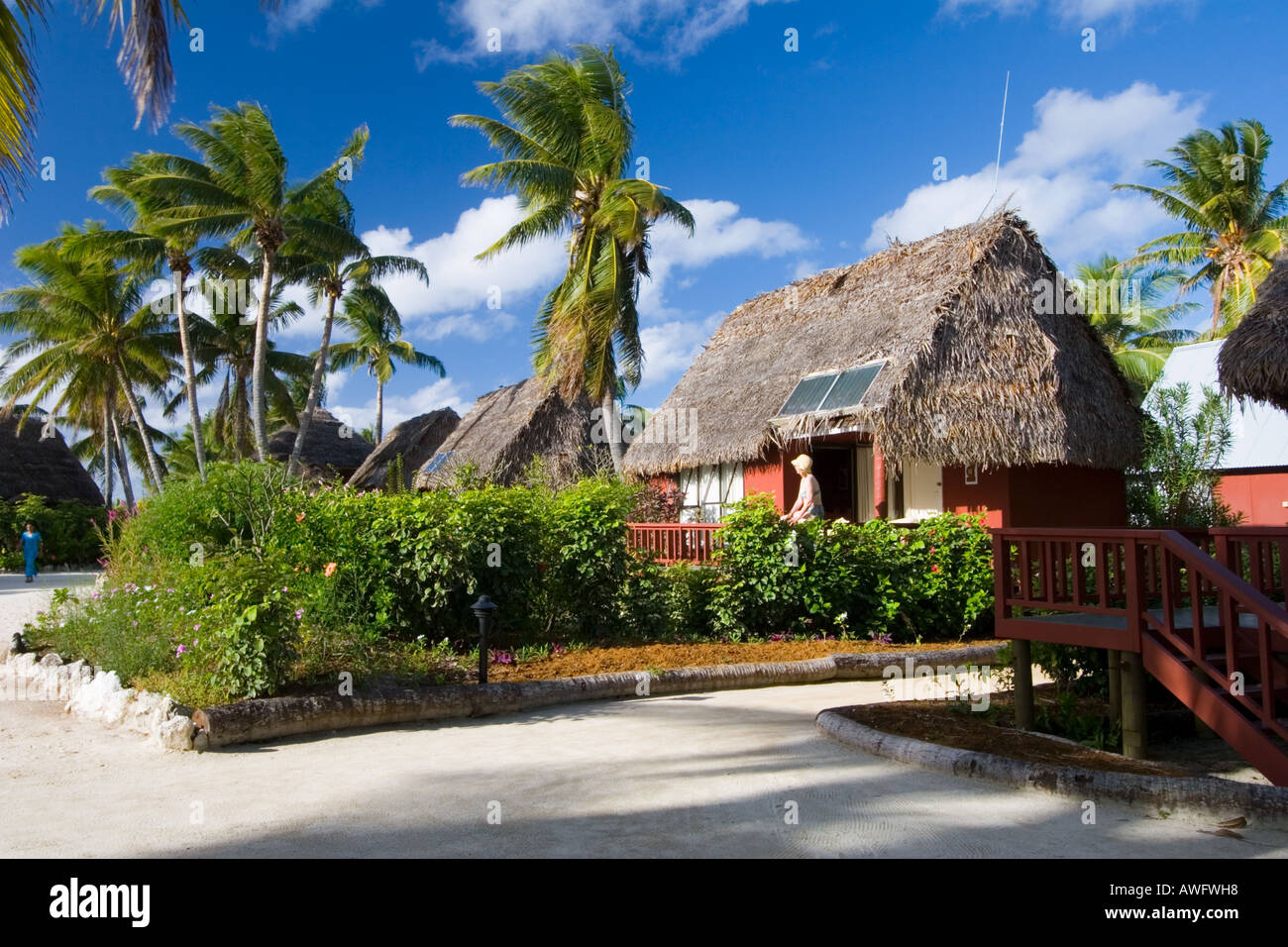 Garden Bungalow, Aitutaki Lagoon Resort, Cook Islands Stock Photo - Alamy