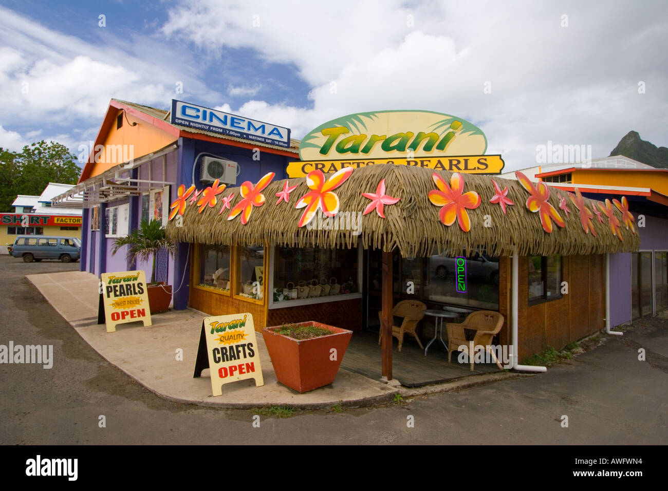 Colourful Shops, Avarua, Rarotonga, Cook Islands Stock Photo - Alamy