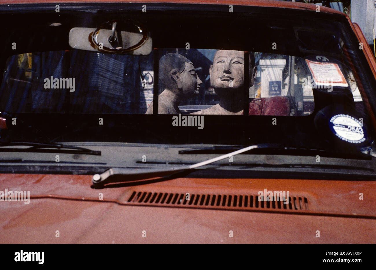 Buddha statues being transported in Chiang Mai, Thailand Stock Photo ...