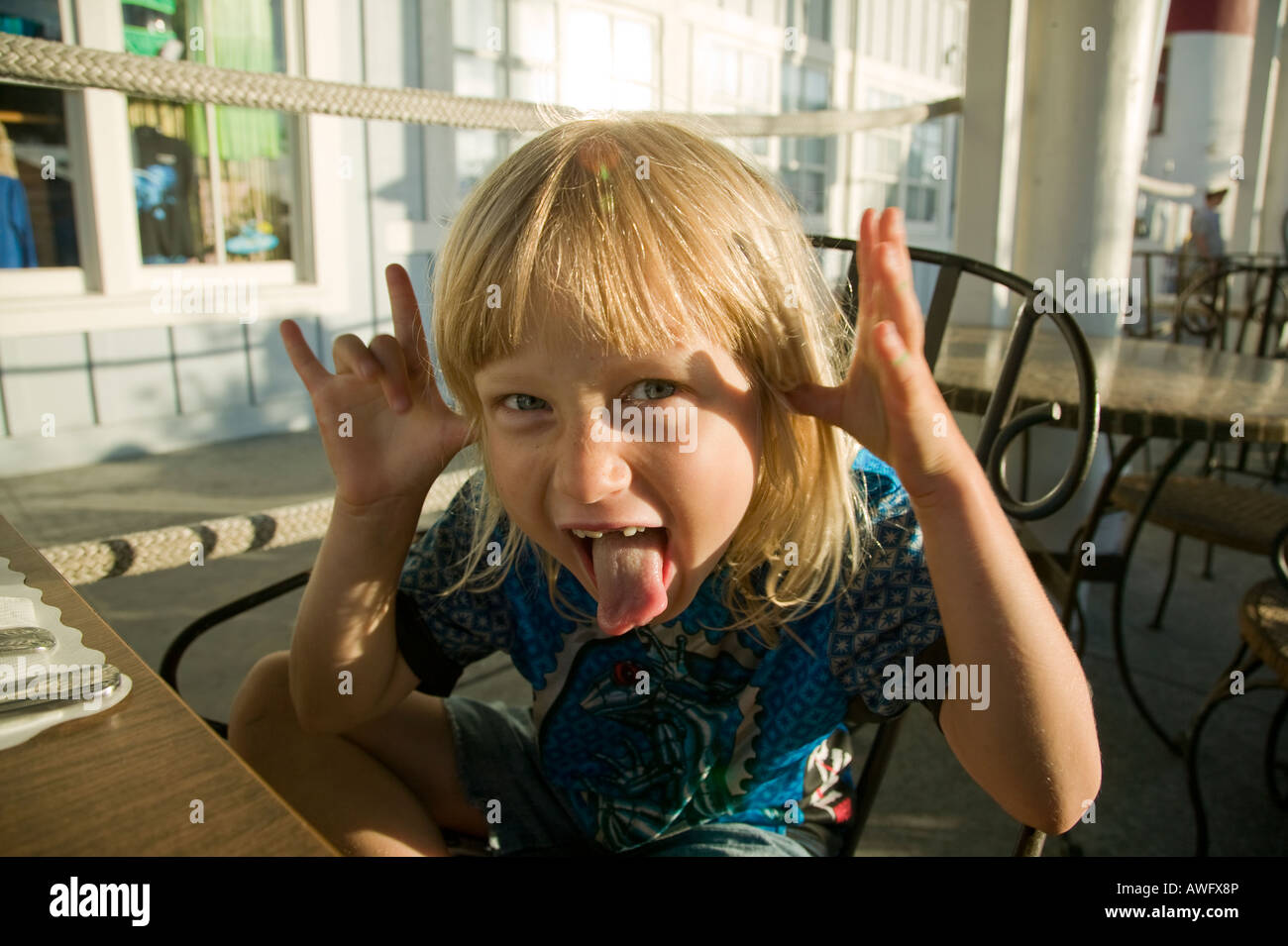 Girl making faces Oceanside California, USA Stock Photo - Alamy