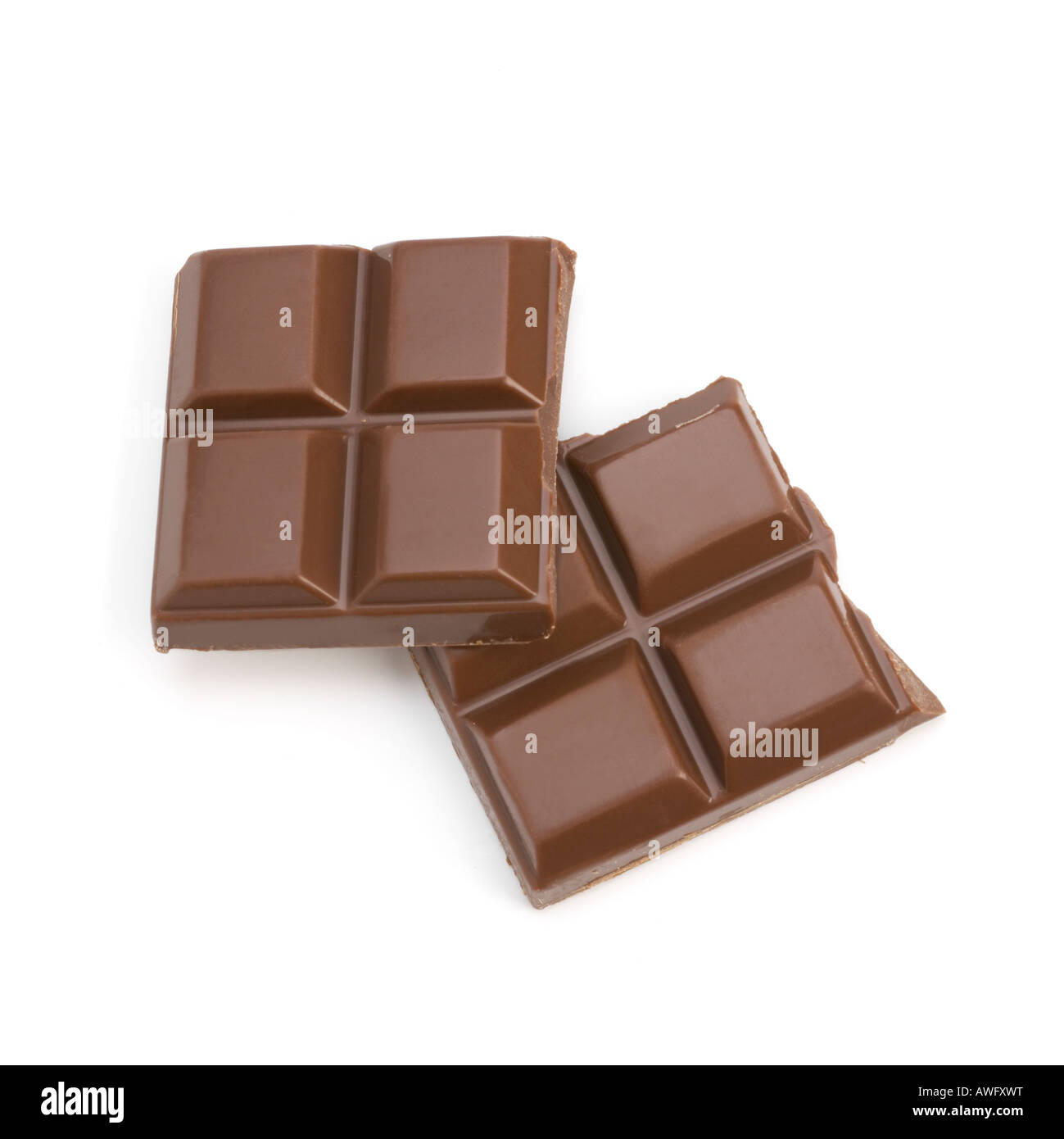 Squares of milk chocolate Stock Photo - Alamy