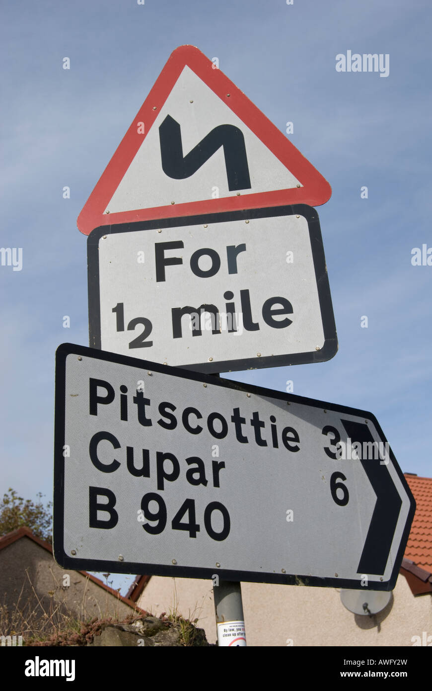Road signs in Scotland Stock Photo - Alamy