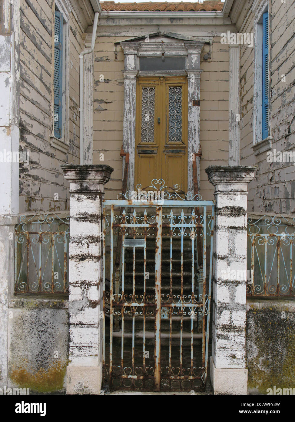 entrance to a greek house Stock Photo - Alamy